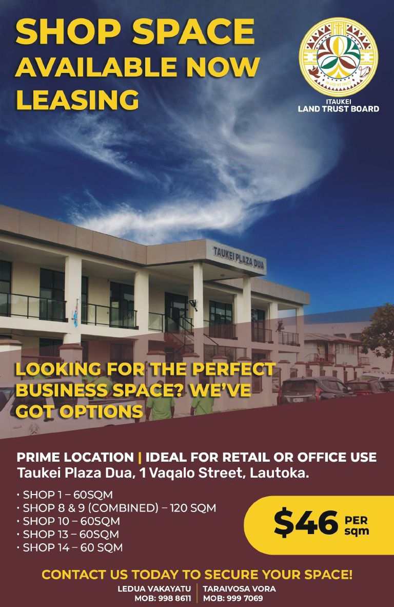 LAUTOKA OFFICE SPACE NOW AVAILABLE! - iTaukei Land Trust Board (TLTB)